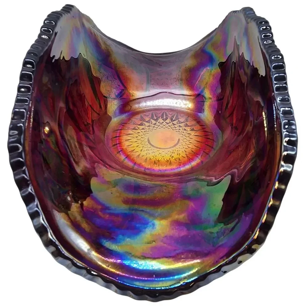 L.E. Smith | Dining | Vintage Le Smith Ruby Red Heritage Sunburst ...